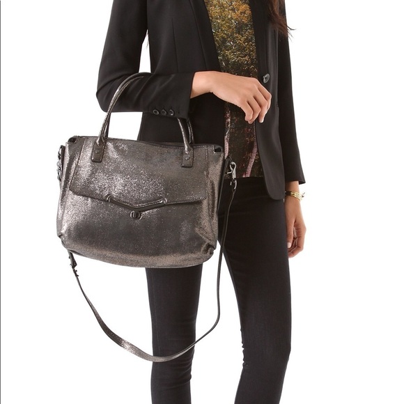 Botkier | Bags | Botkier Leather Valentina Metallic Satchel Bag Euc ...